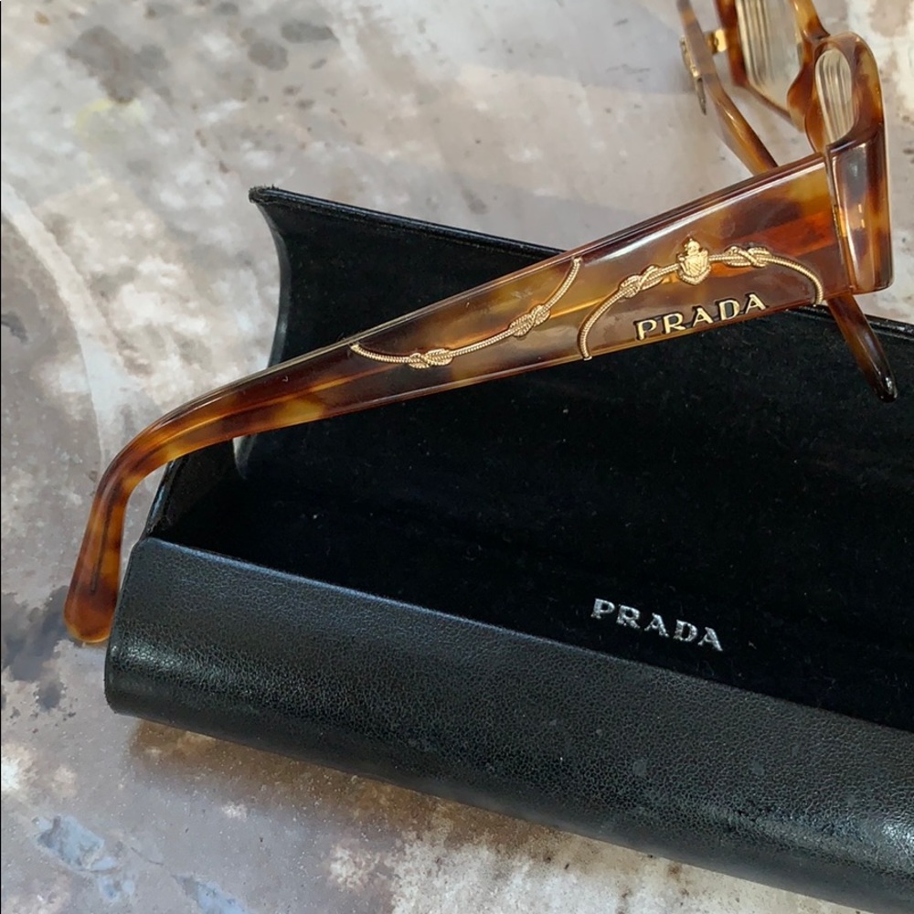 Prada Tortoise & Gold Logo Frames - Gem